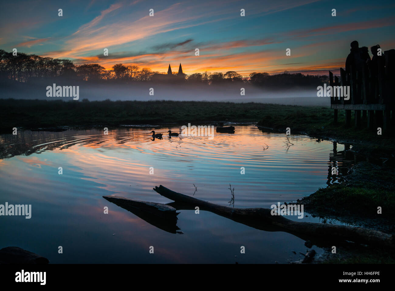 Sunset over Seaton Park, Aberdeen Stock Photo - Alamy