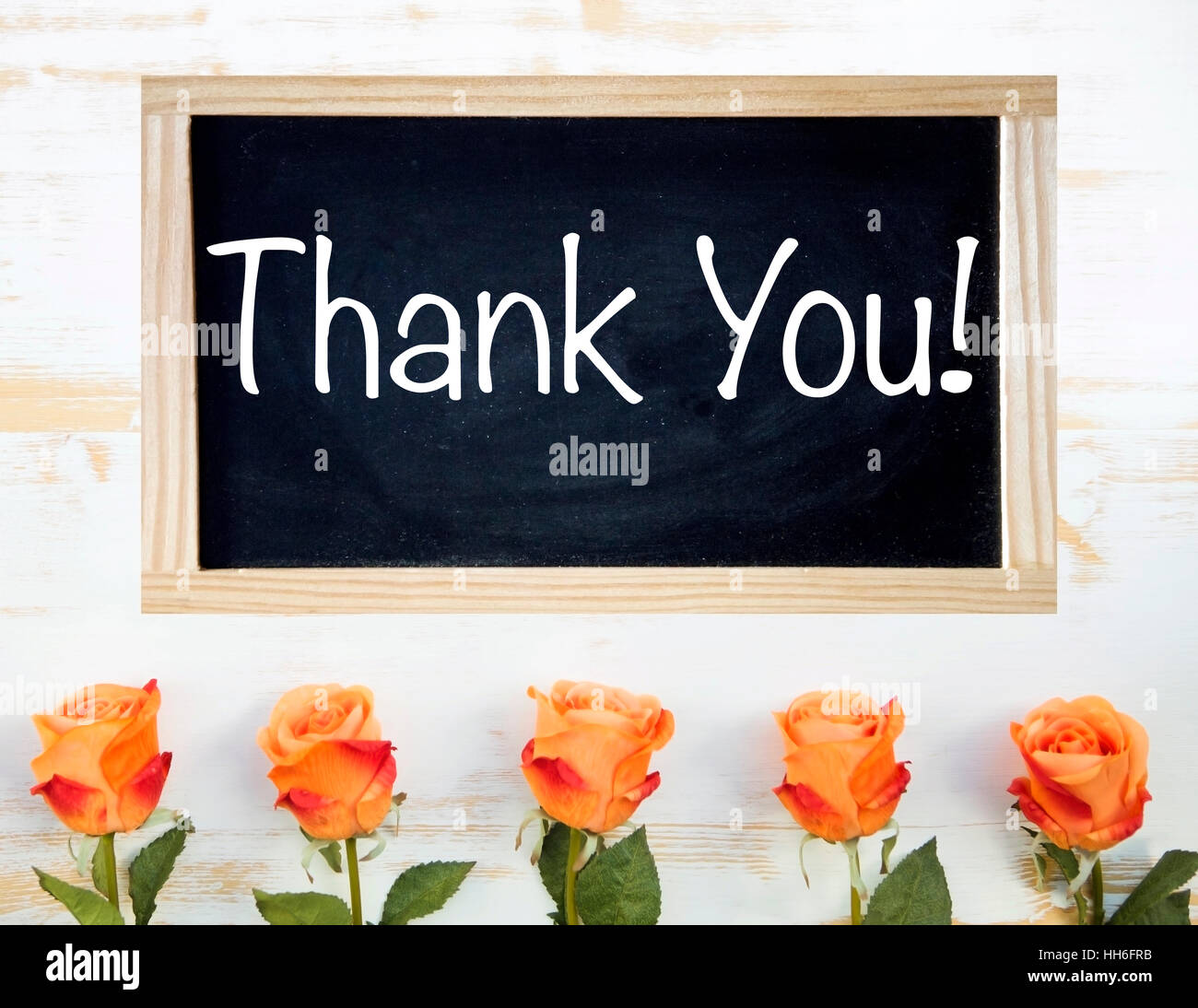 Thank you card with roses hi-res stock photography and images - Alamy