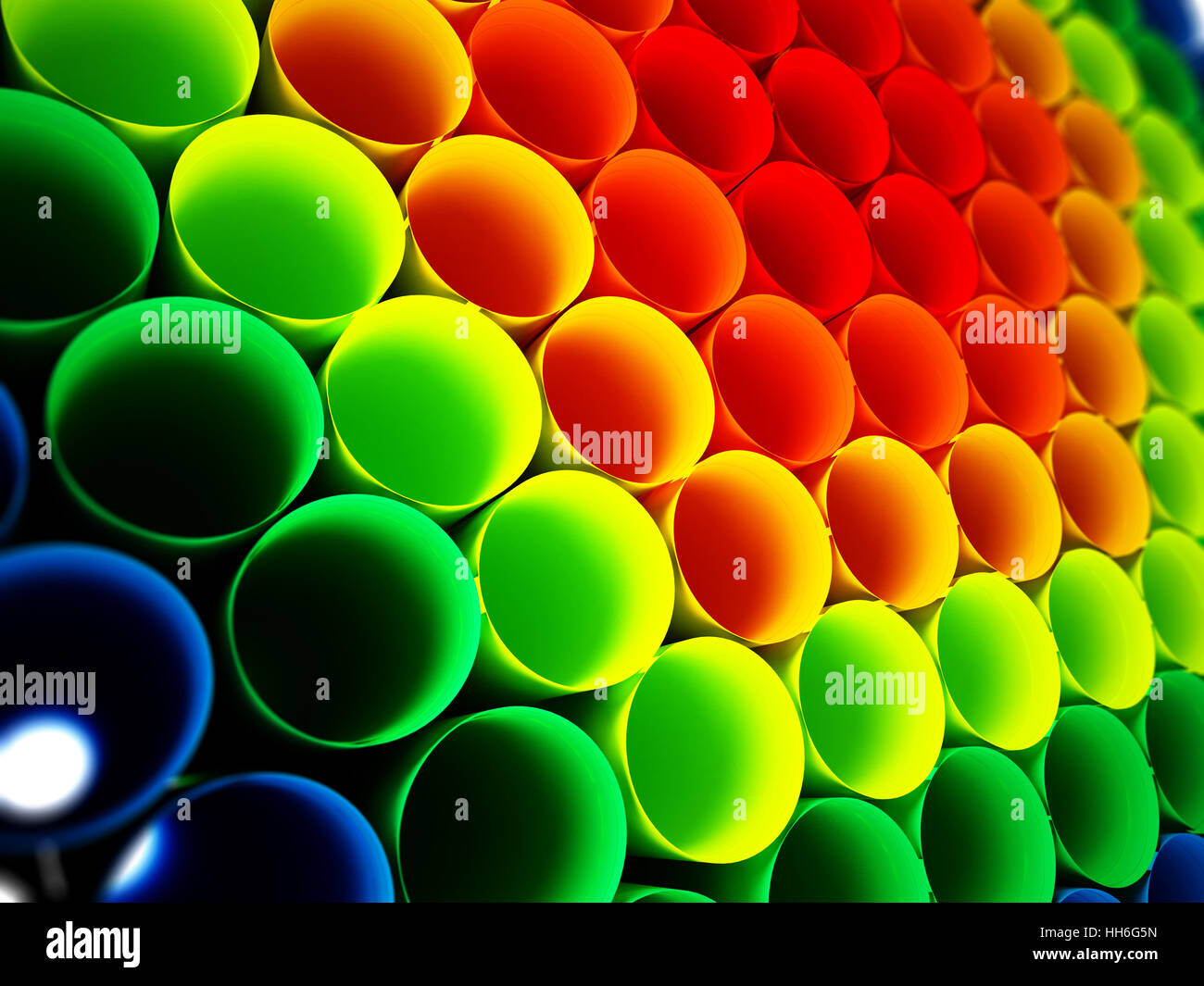 Multi colored plastic tubes background. 3D illustration Stock Photo - Alamy