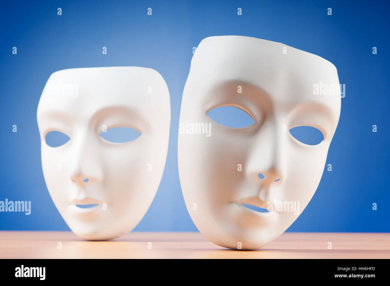 Masks with theatre concept Stock Photo - Alamy