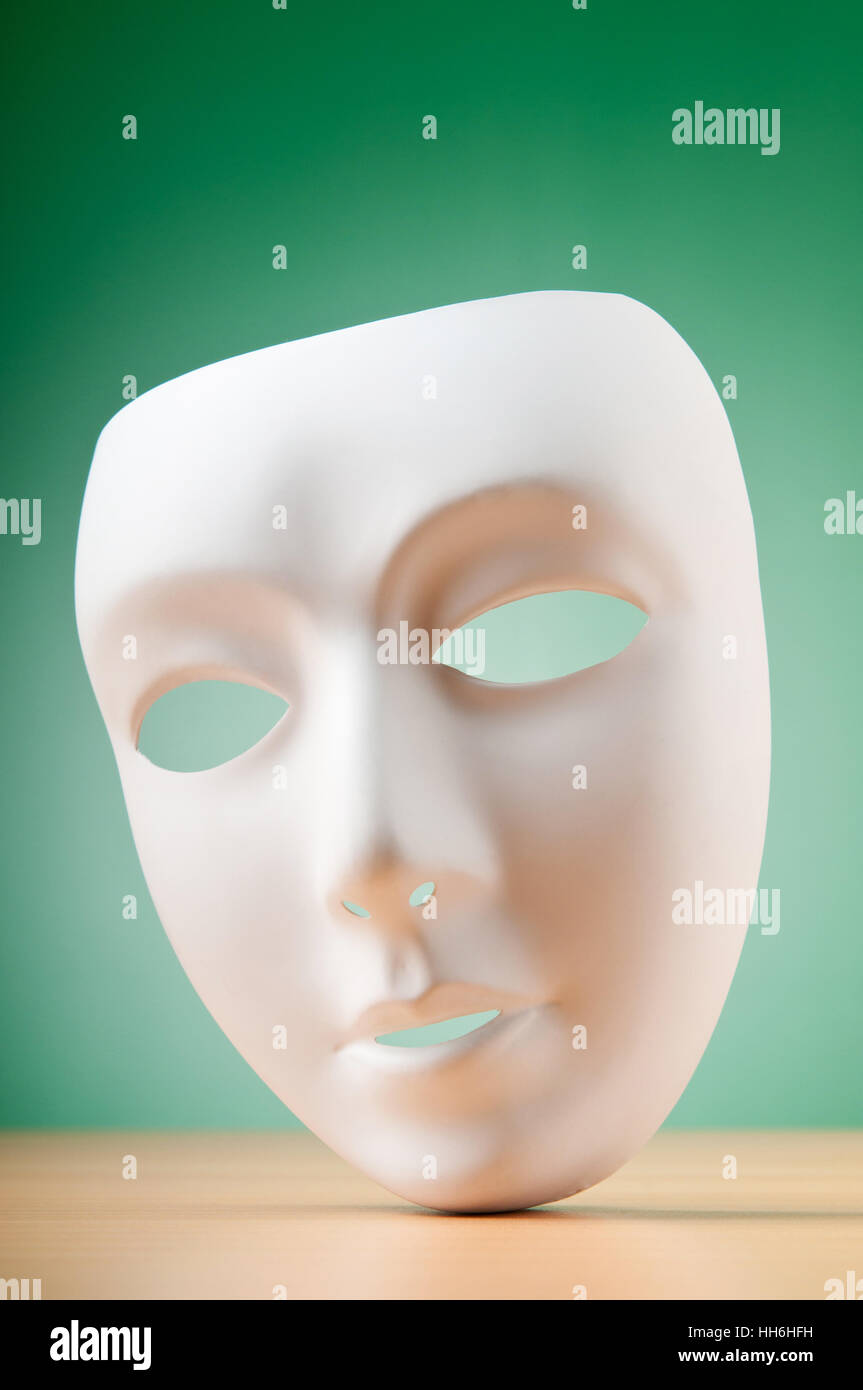 Masks with theatre concept Stock Photo - Alamy