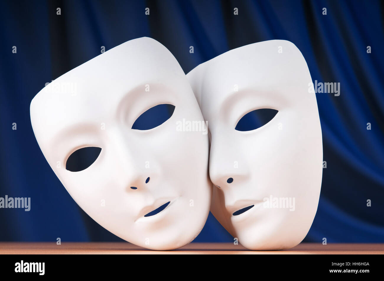 Masks with theatre concept Stock Photo - Alamy