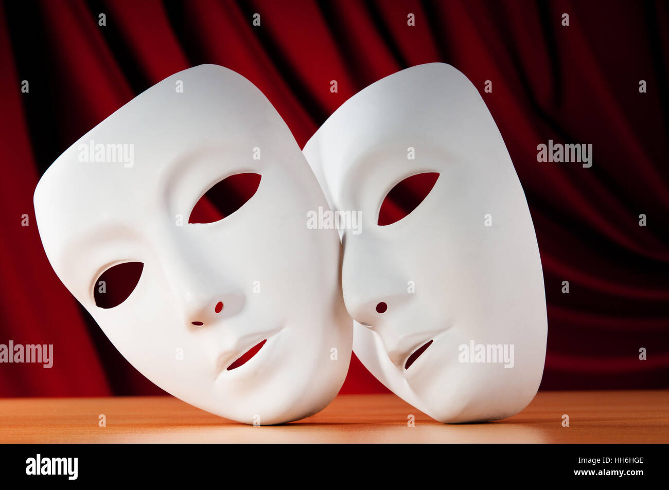 Masks with theatre concept Stock Photo - Alamy