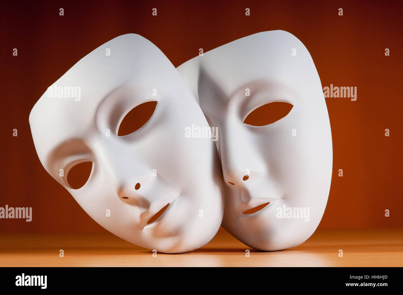 Masks with theatre concept Stock Photo - Alamy