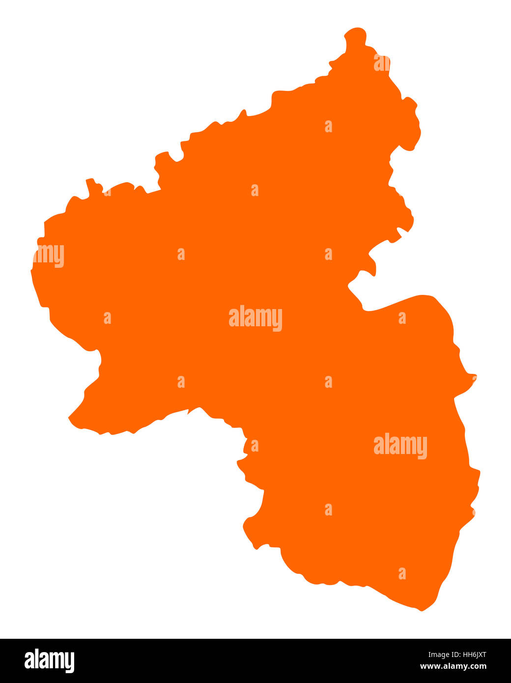 Karte von Rheinland-Pfalz Stock Photo - Alamy