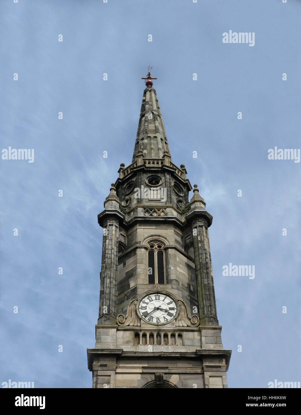 Church tower with clock Stock Photo - Alamy
