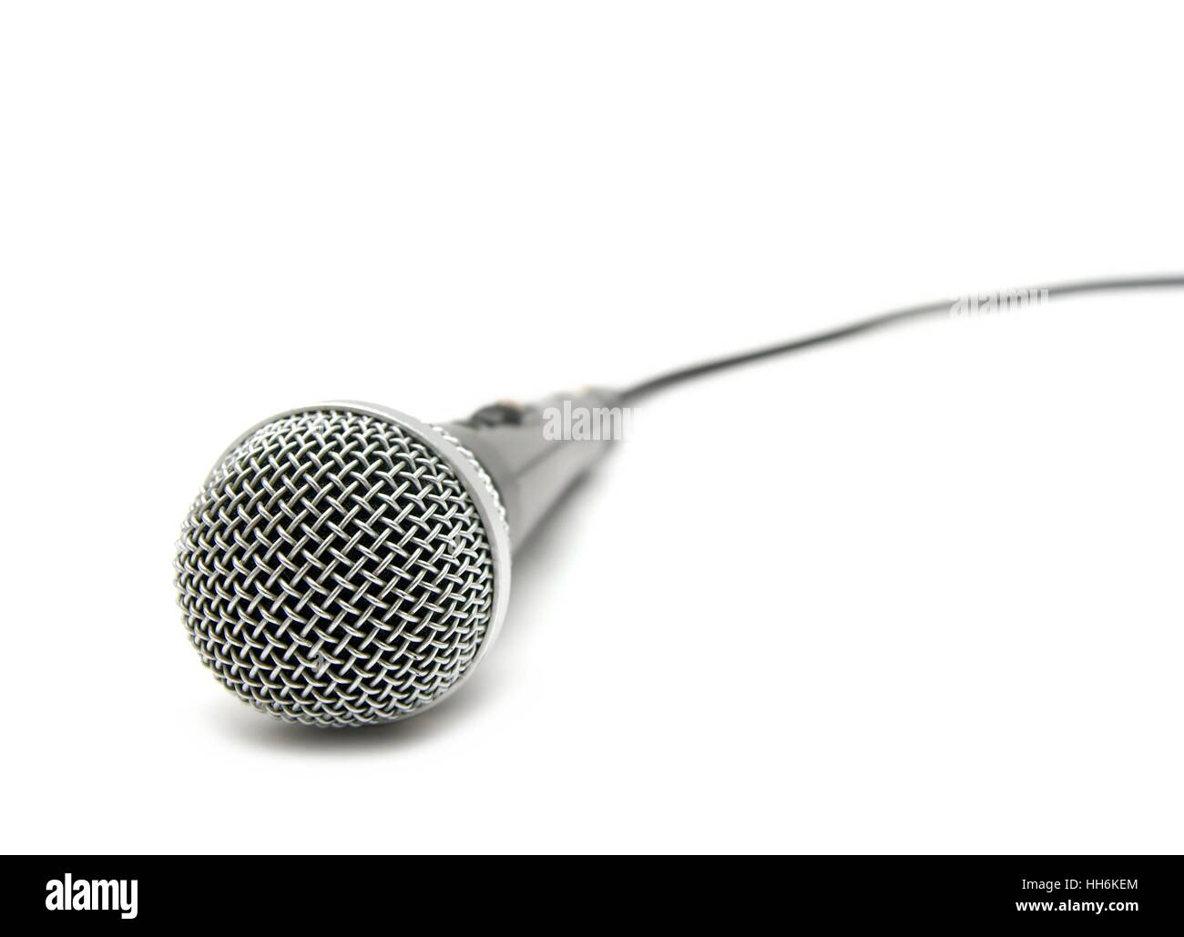 Microphone isolated on white background Stock Photo - Alamy