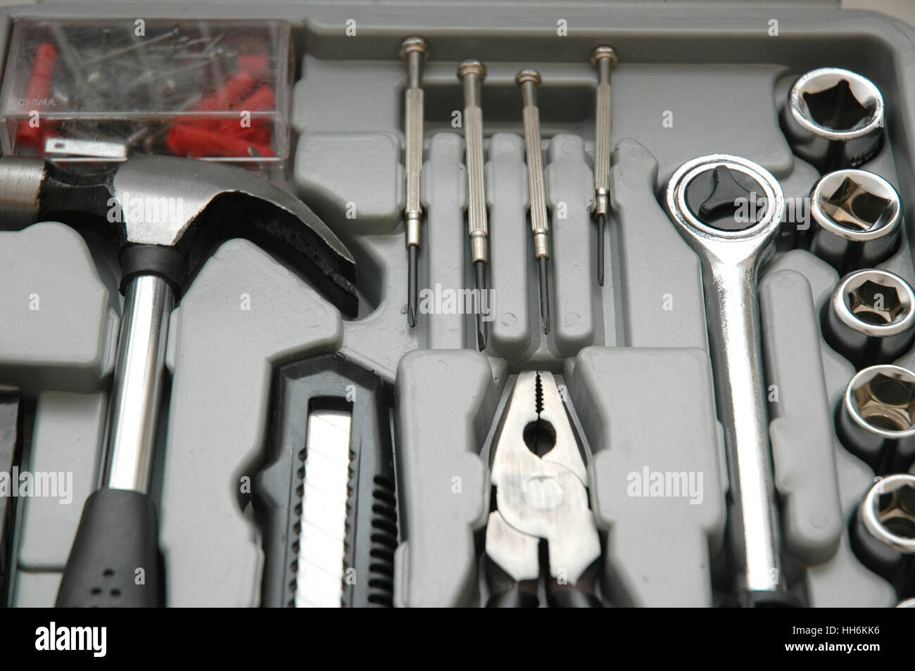 Toolkit of various tools in the box Stock Photo - Alamy
