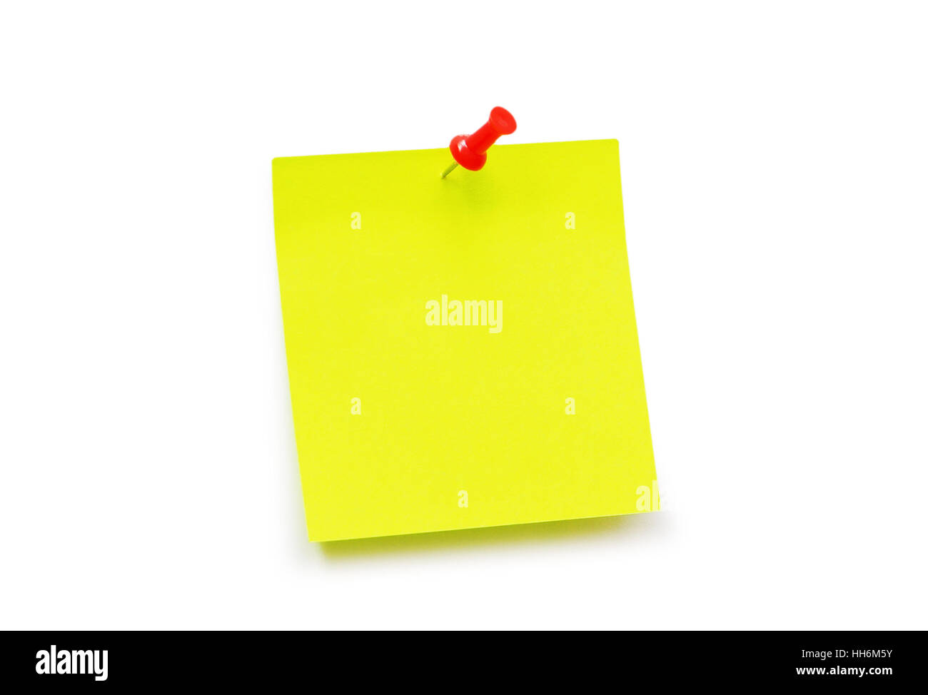 Yellow sticker note isolated on the white Stock Photo - Alamy