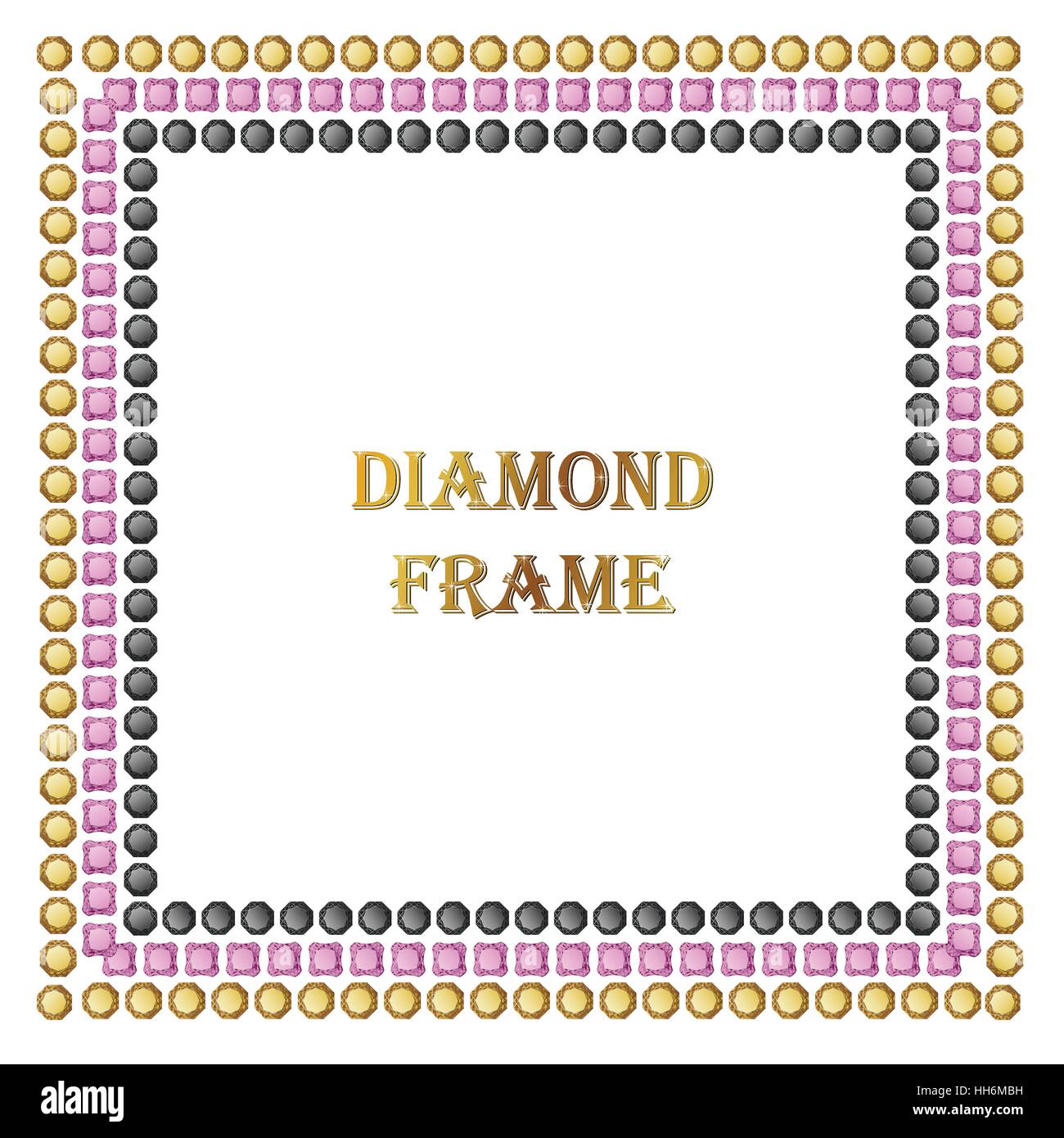 Diamonds square frame Stock Vector Image & Art - Alamy
