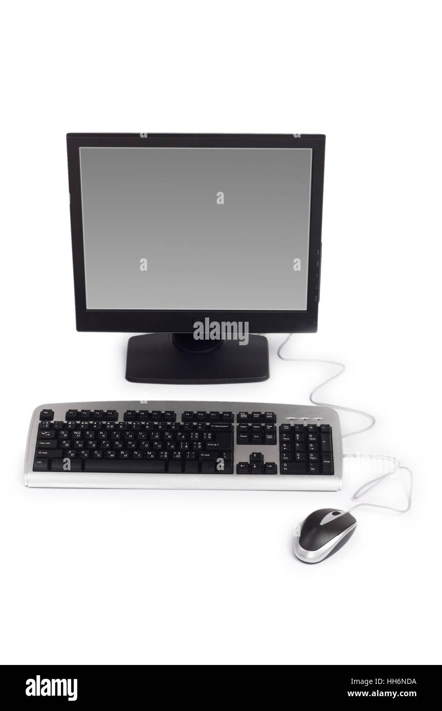 Personal computer isolated on the white background Stock Photo - Alamy