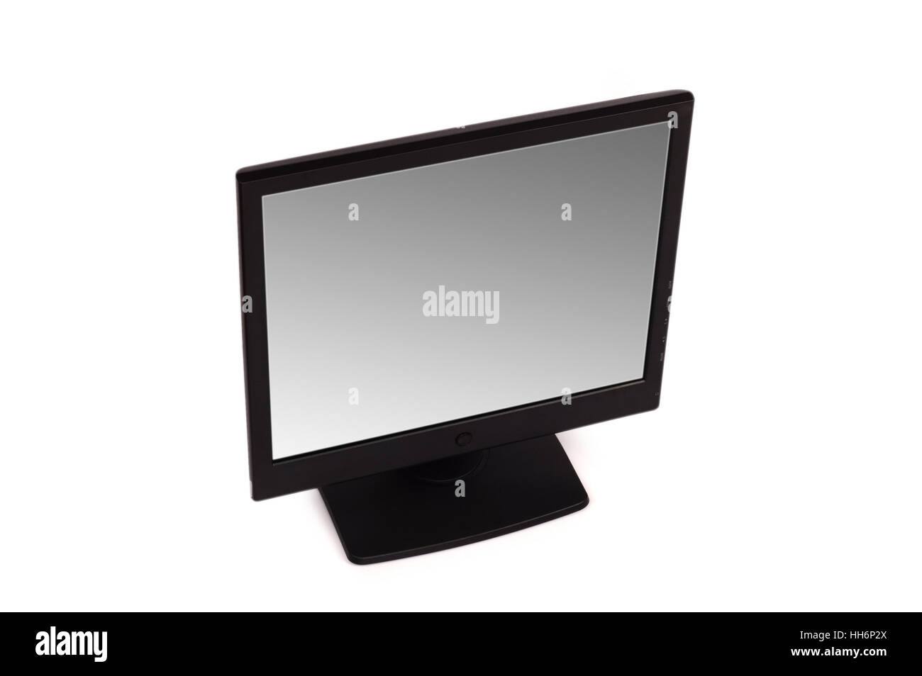 Black lcd monitor isolated on the white Stock Photo - Alamy