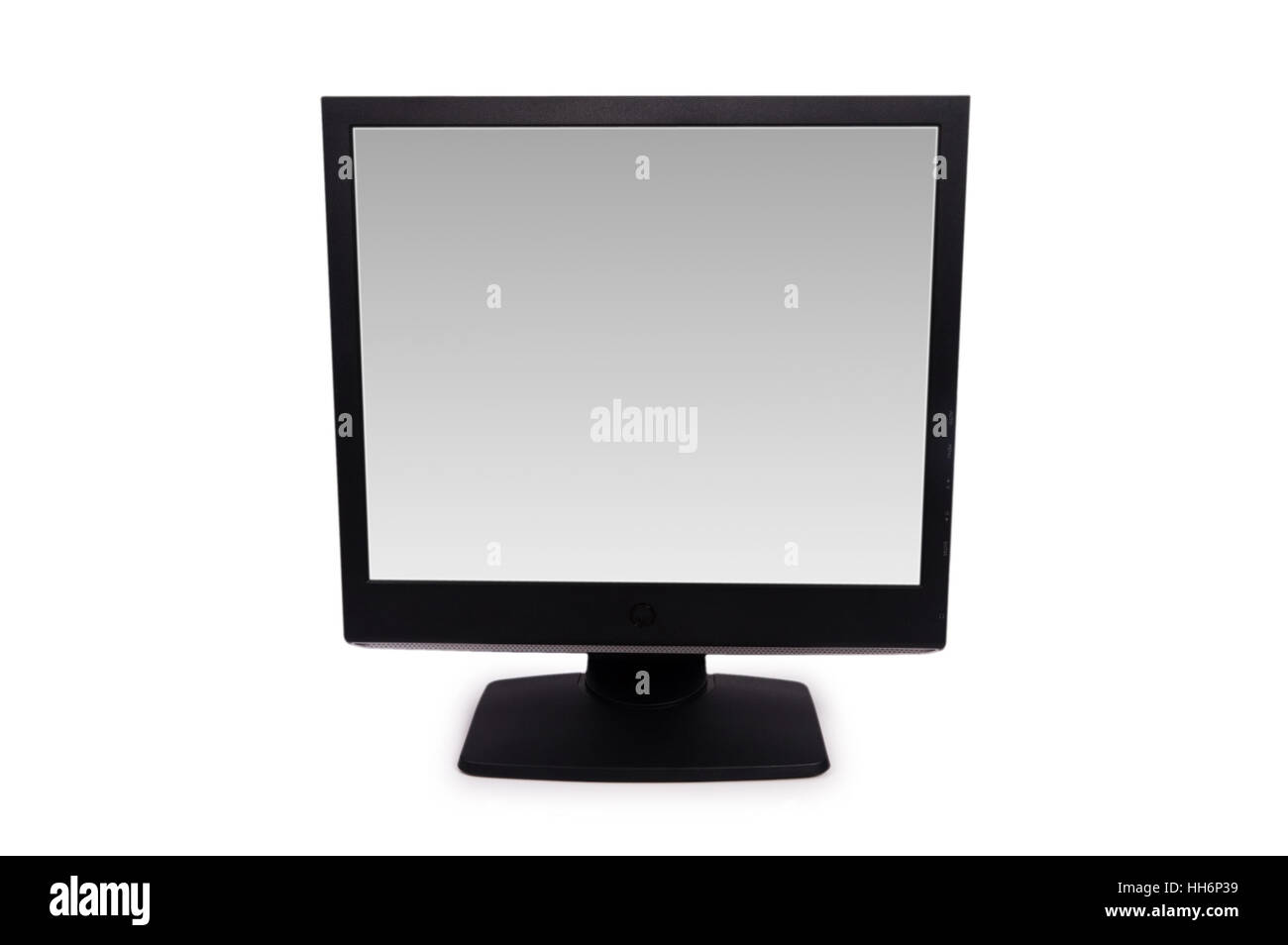 Black lcd monitor isolated on the white Stock Photo - Alamy