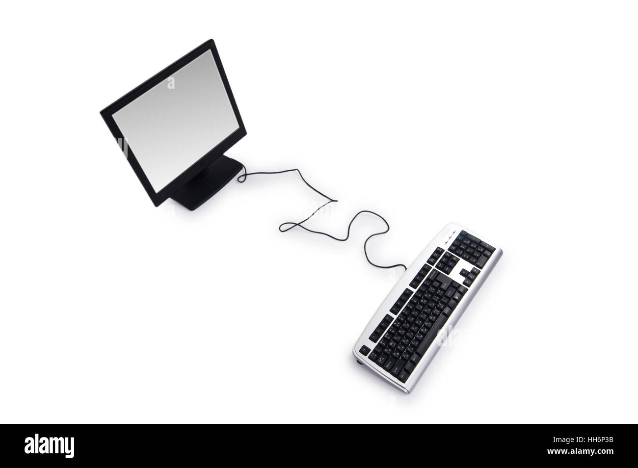 Personal computer isolated on the white background Stock Photo - Alamy