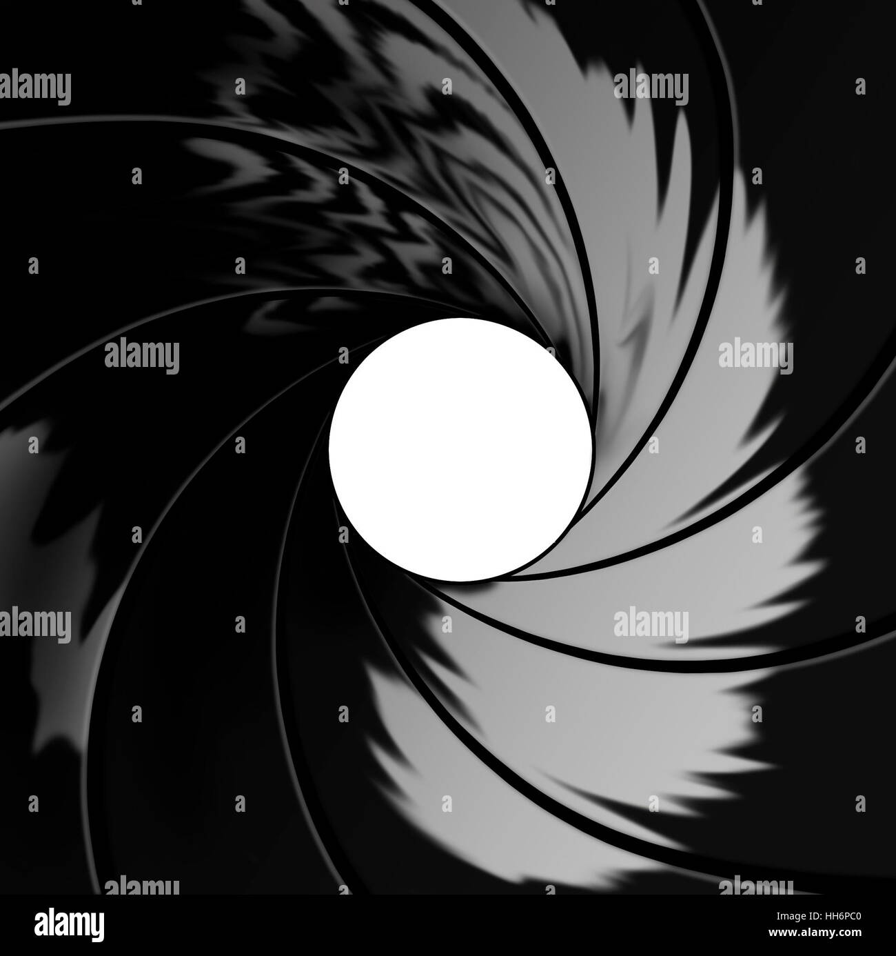illustration called "inside barrel", a classic James Bond 007 theme ...