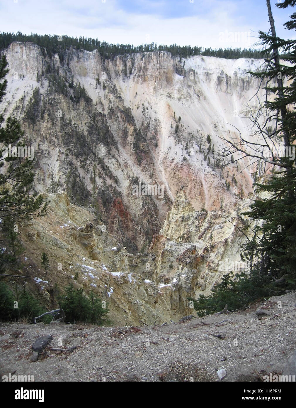 Yellowstone National Park scenery (USA) with rock formation Stock Photo ...