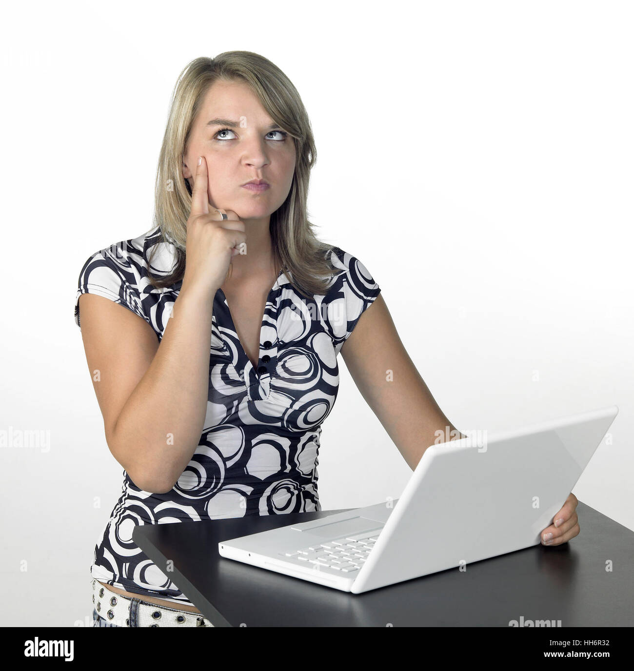 woman, laptop, notebook, computers, computer, think, thoughts, girl ...