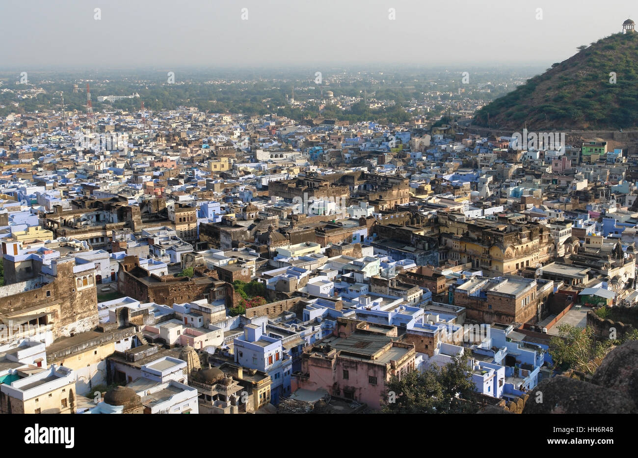 house, building, city, town, india, aerial photograph, style of ...