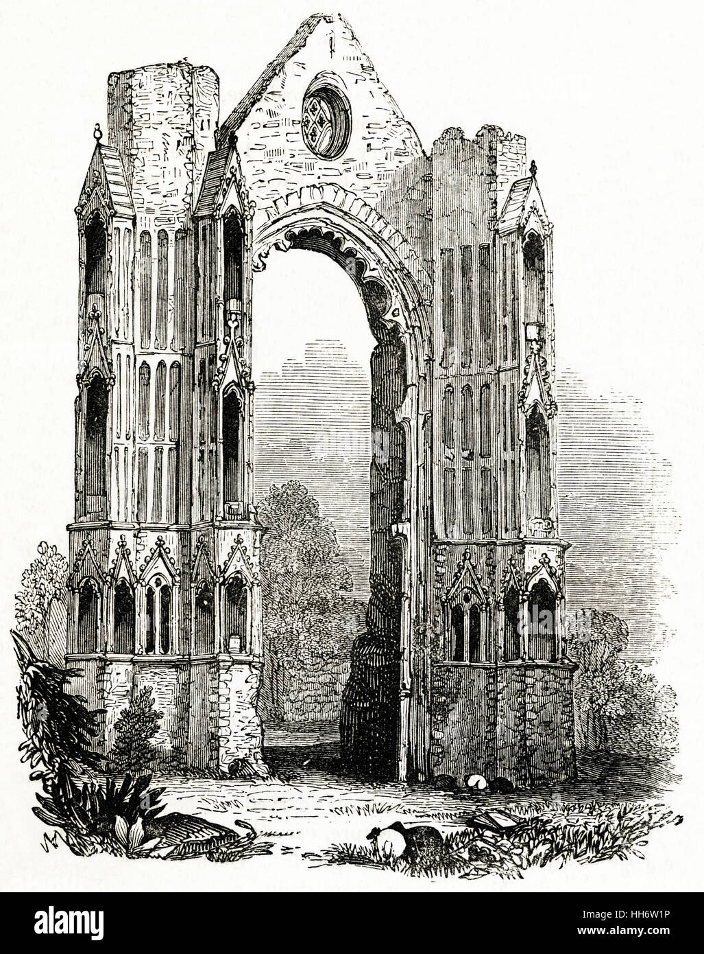 Ruins of Walsingham Abbey Norfolk England UK founded in the 11th ...
