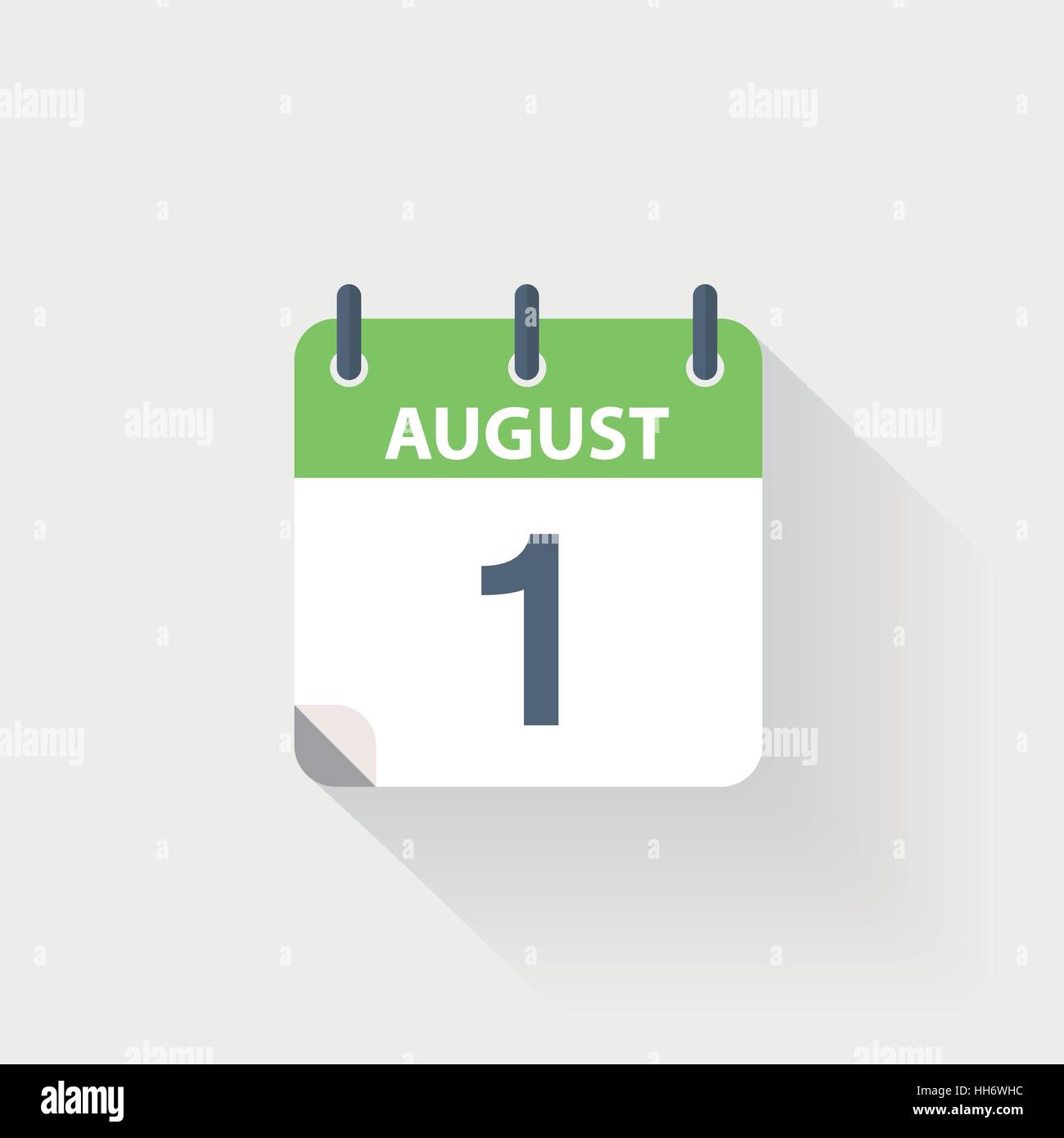 1 august calendar icon on grey background Stock Vector Image & Art - Alamy