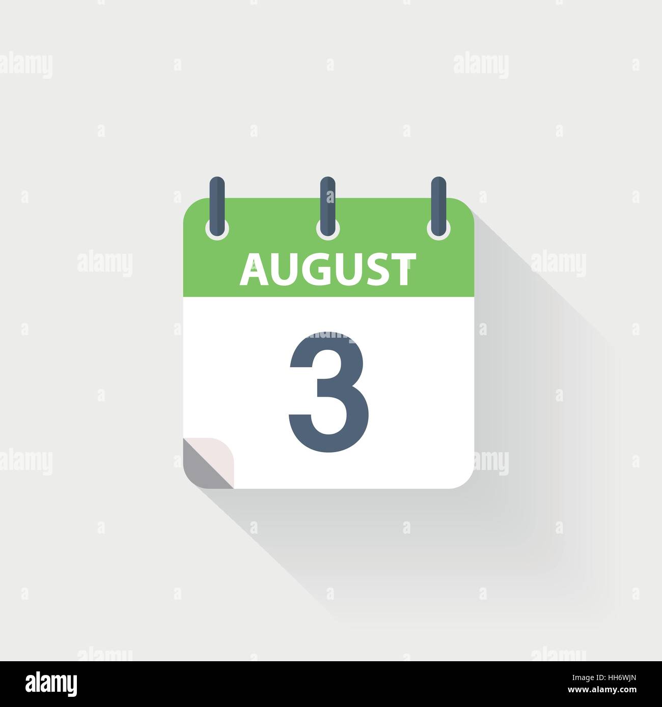 3 august calendar icon on grey background Stock Vector Image & Art - Alamy