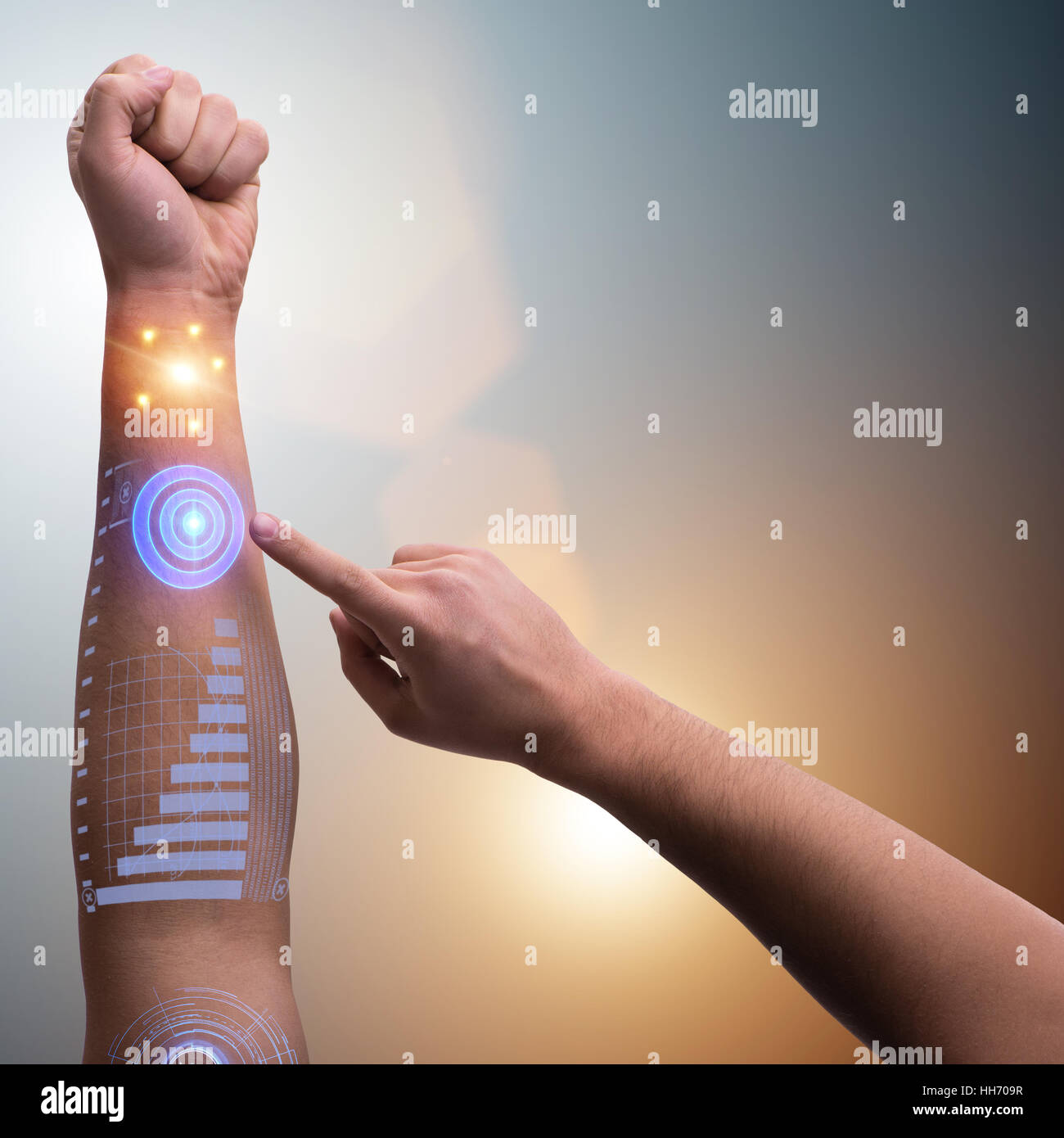 Human robotic hand in futuristic concept Stock Photo - Alamy