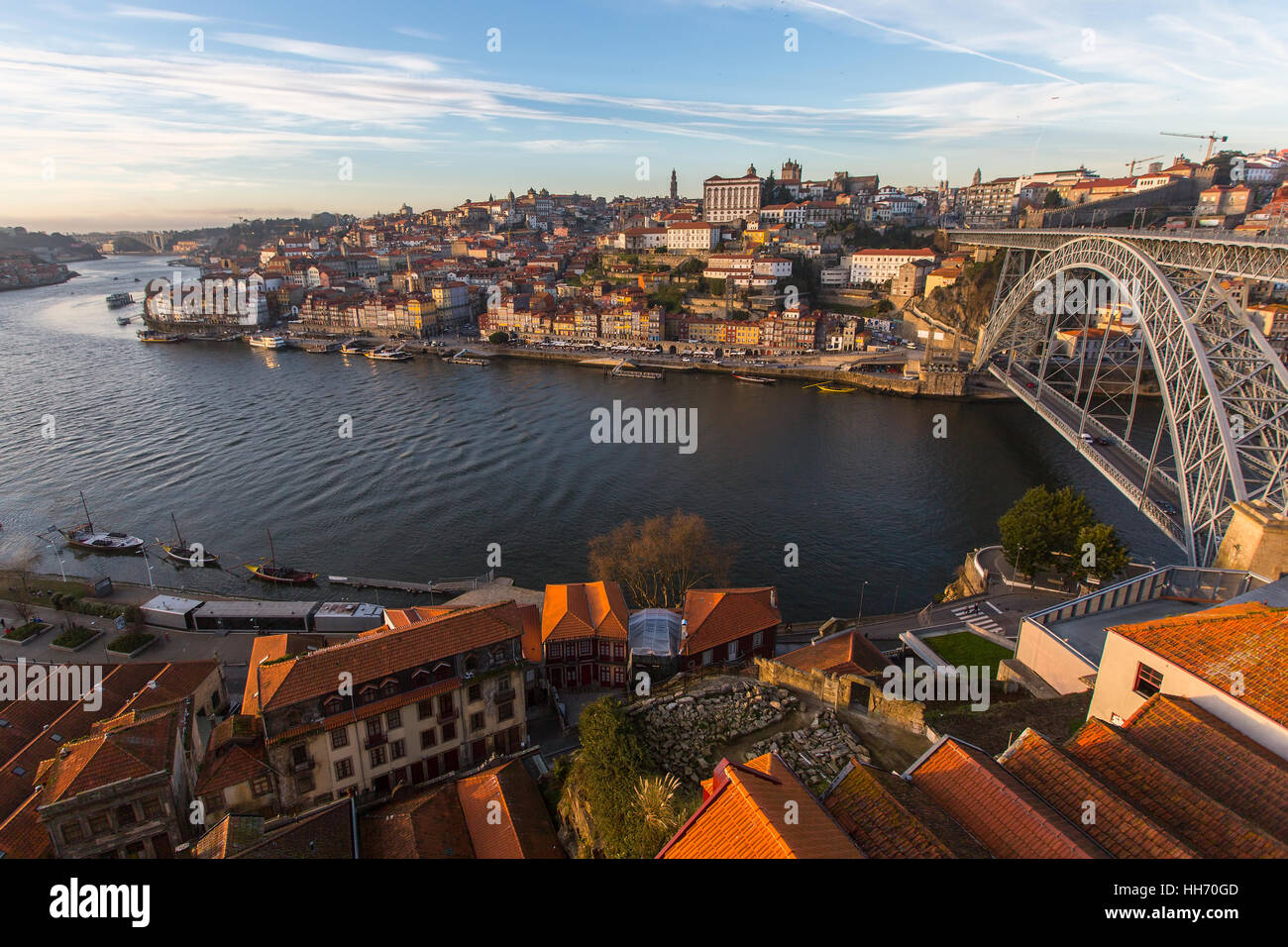 Douro river and Dom Luis I bridge, Porto, Portugal Stock Photo - Alamy