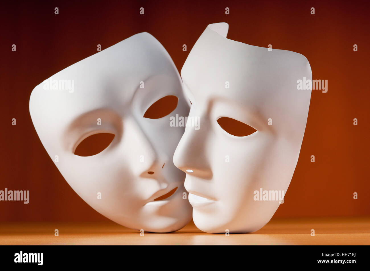 Masks with theatre concept Stock Photo - Alamy