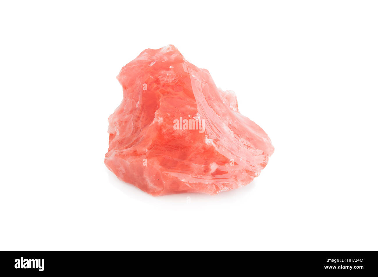 Red obsidian in white background Stock Photo - Alamy