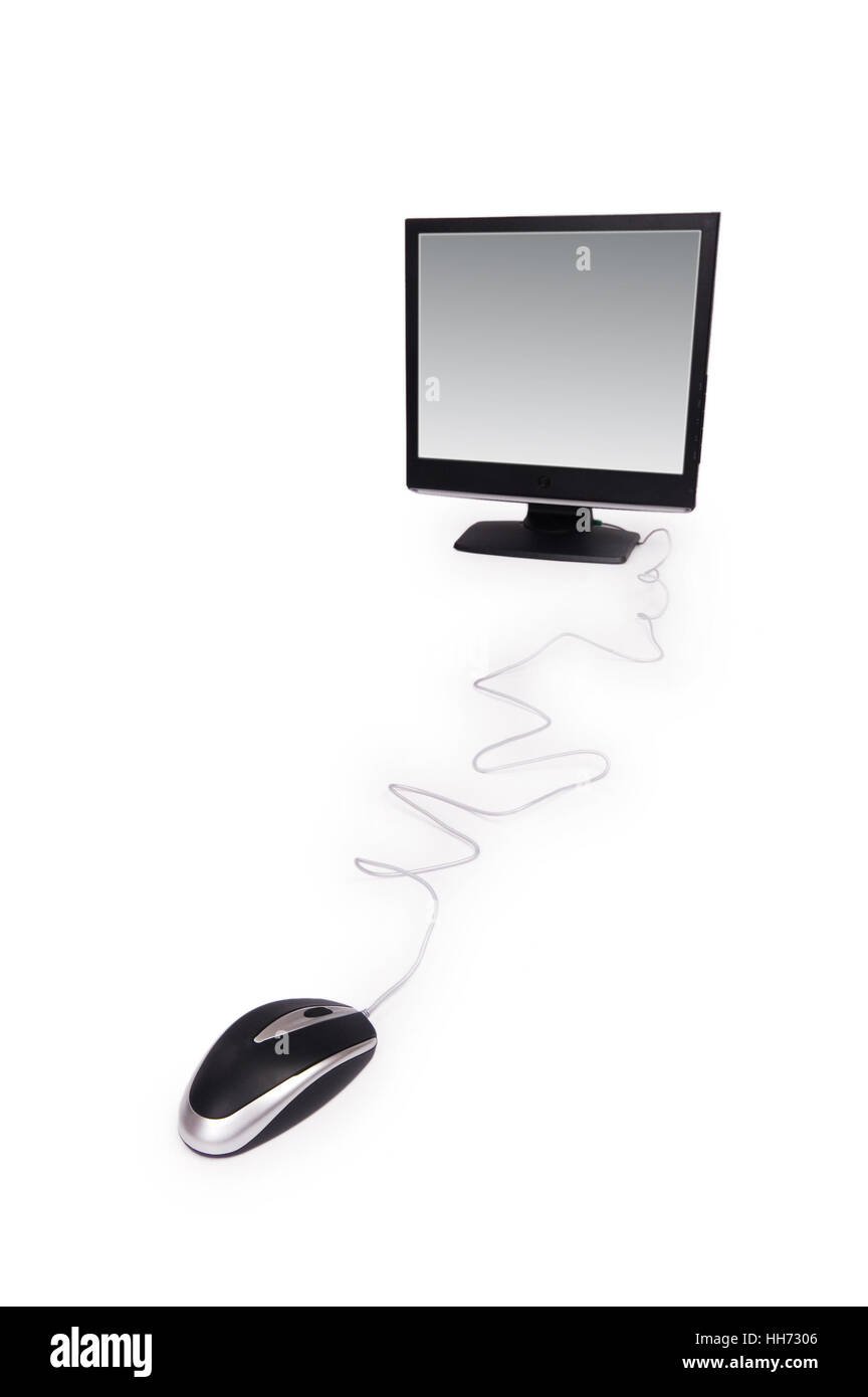 Personal computer isolated on the white background Stock Photo - Alamy