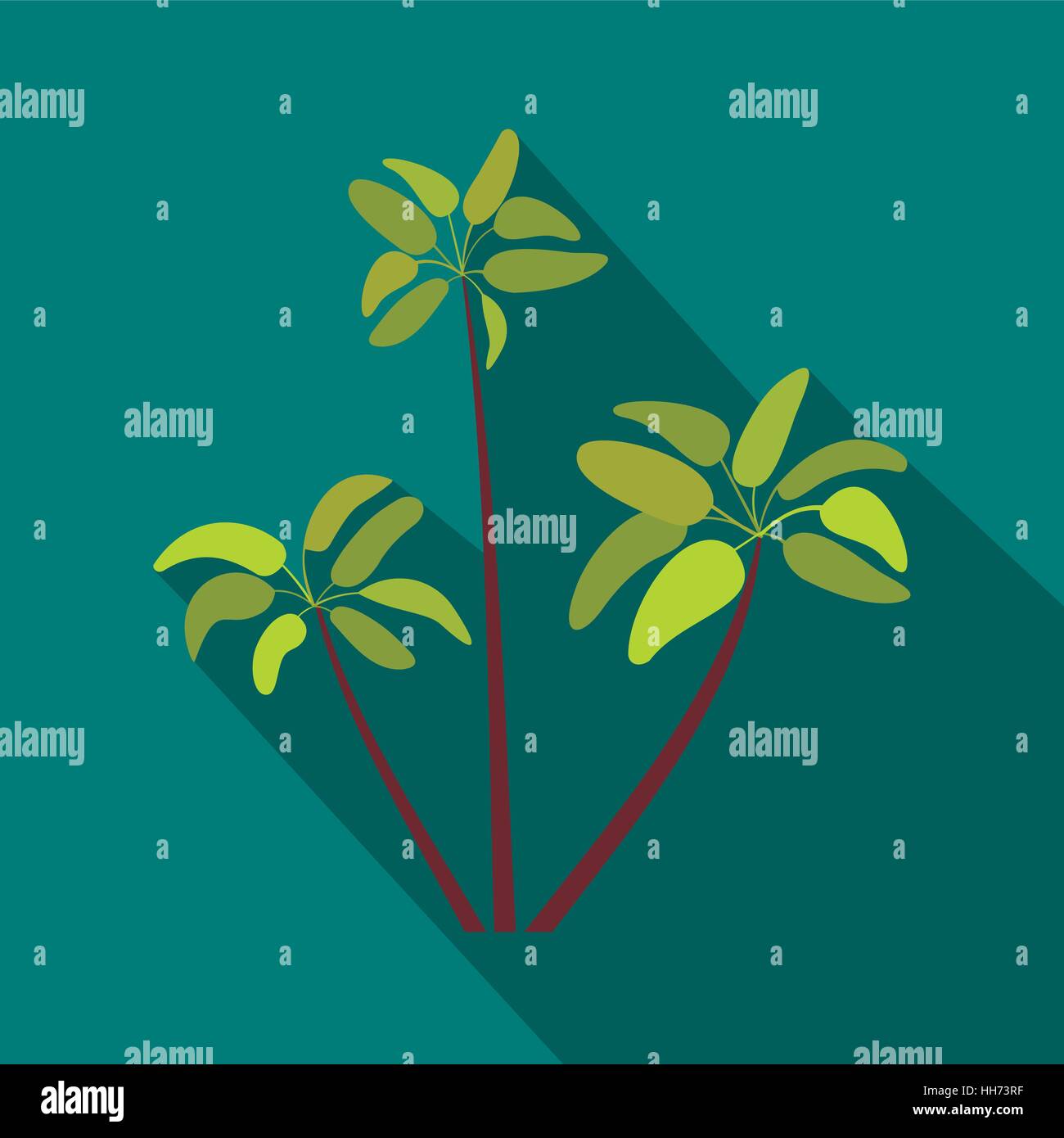 Three palm trees icon hi-res stock photography and images - Alamy
