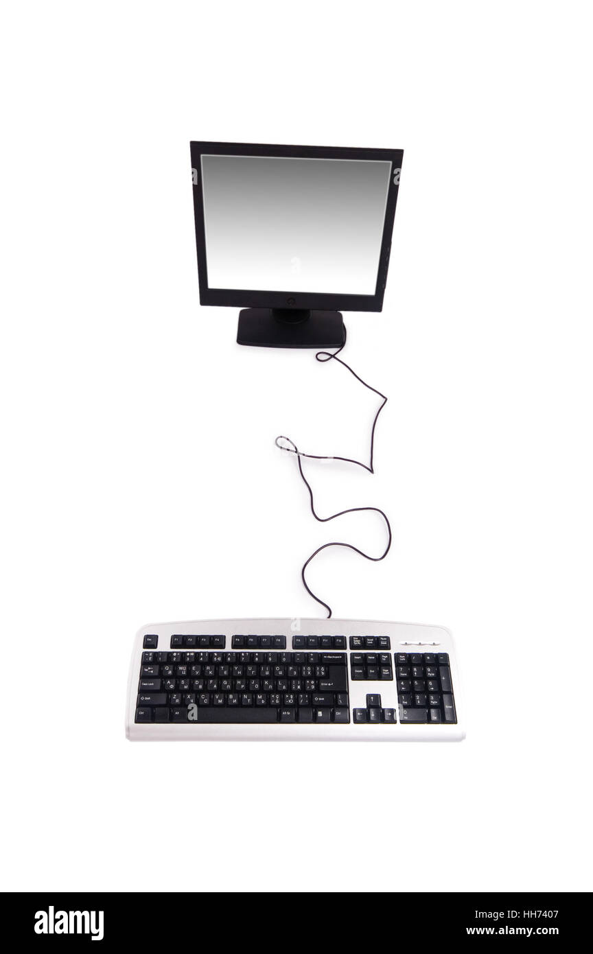 Desktop computer isolated on the white background Stock Photo - Alamy