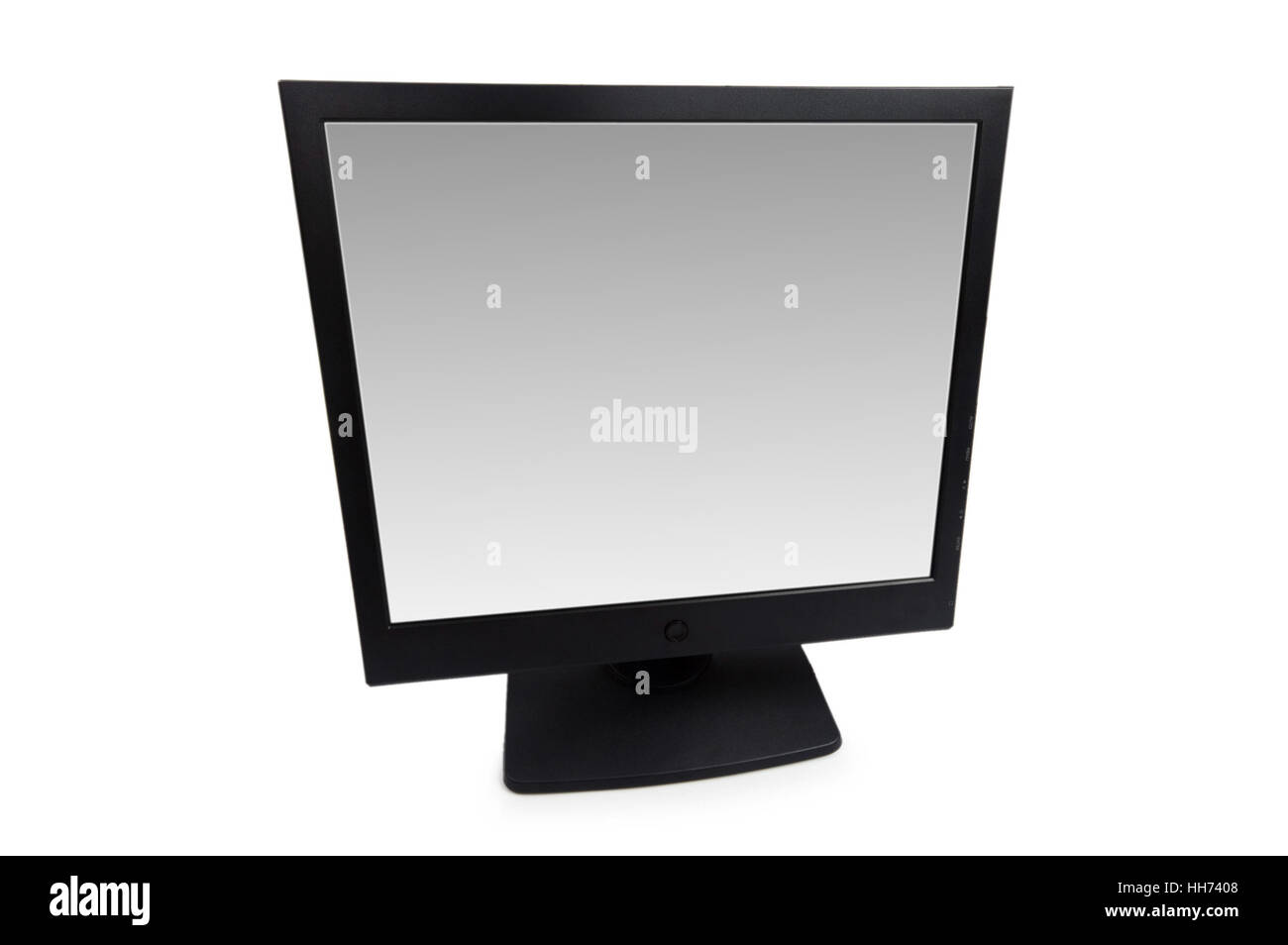 Black lcd monitor isolated on the white Stock Photo - Alamy