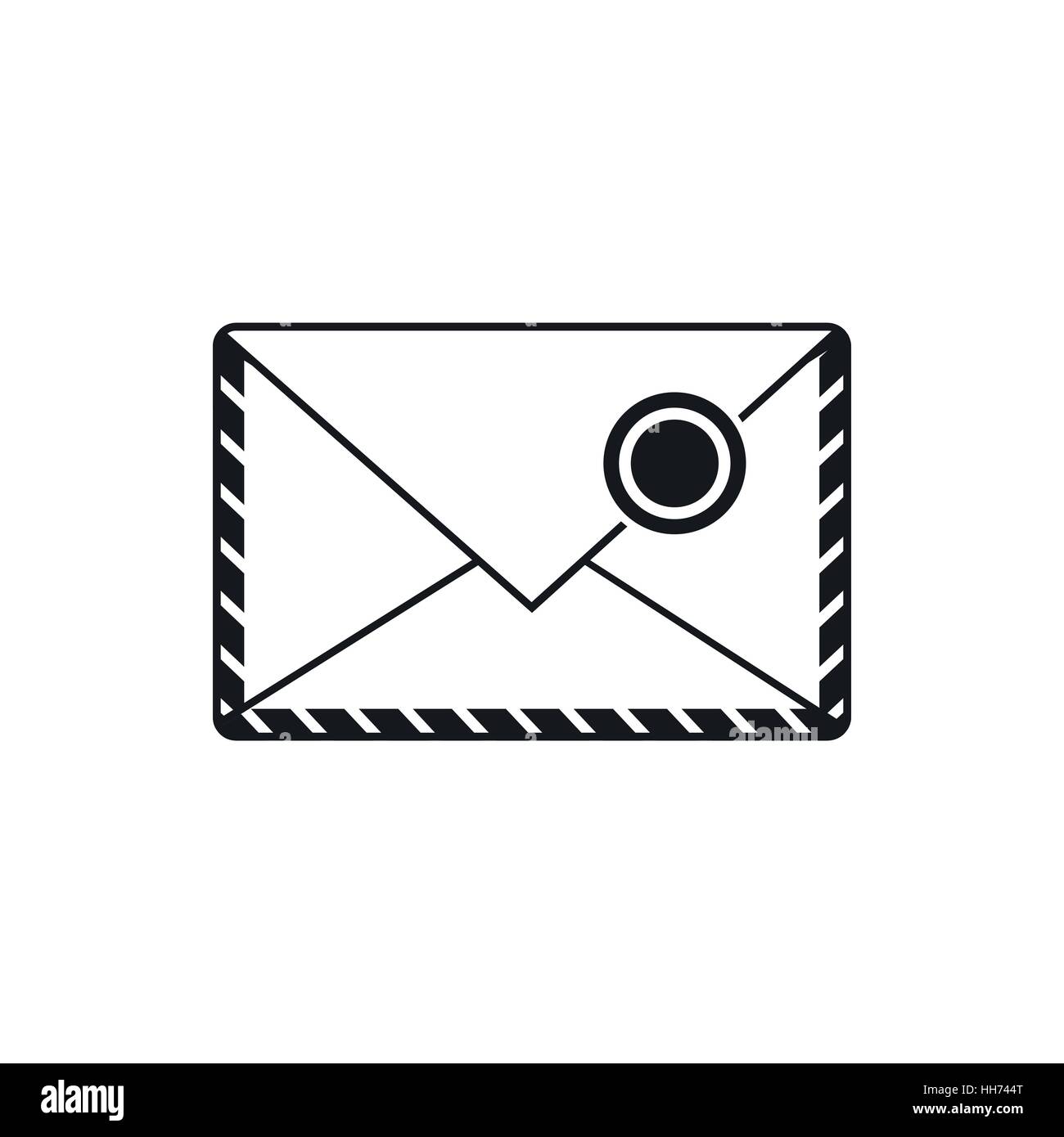 Postage Stamp On Envelope Clipart