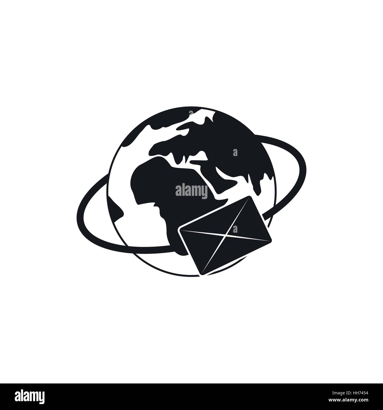 Earth with envelope icon, simple style Stock Vector Image & Art - Alamy