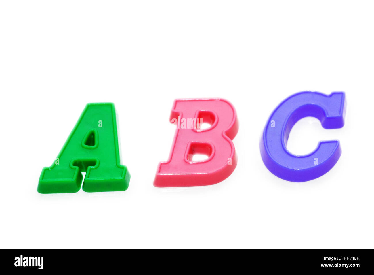 Three letters "ABC" isolated on the white Stock Photo - Alamy
