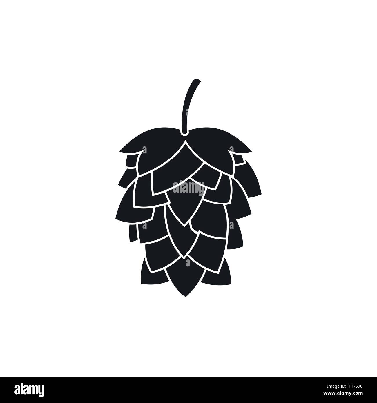 Black hop cone icon, simple style Stock Vector Image & Art - Alamy
