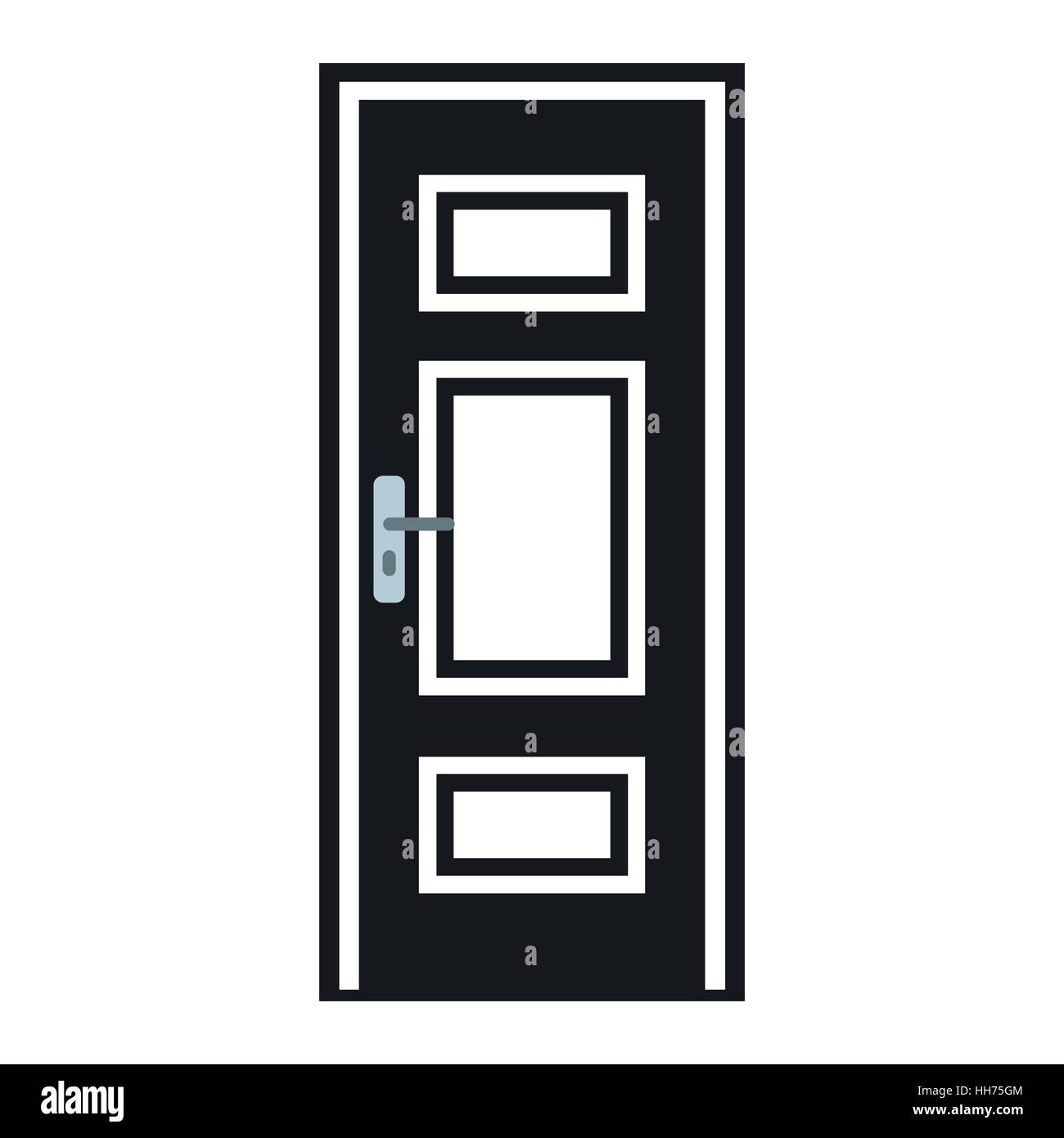 Wooden door icon, simple style Stock Vector Image & Art - Alamy