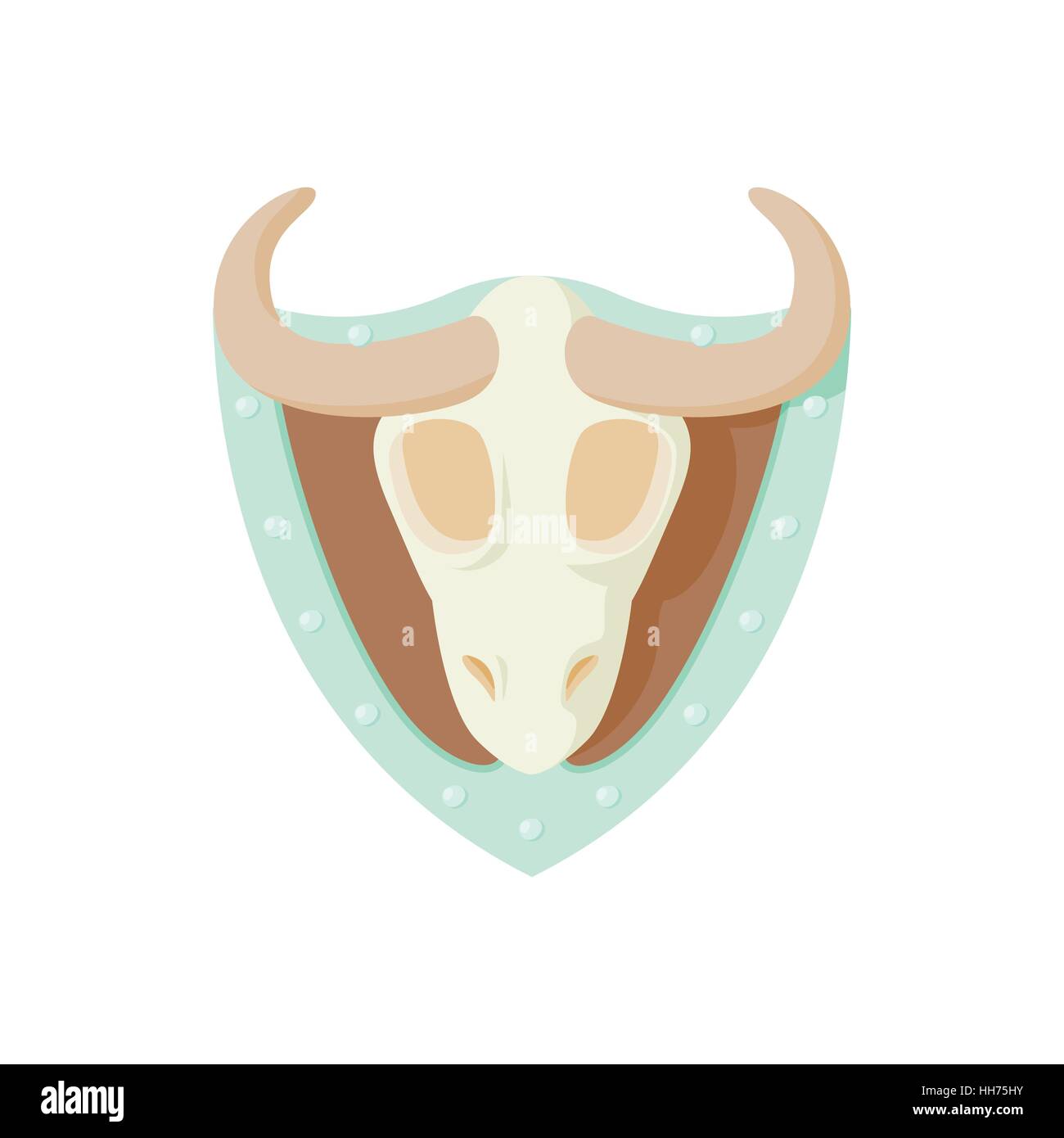 Buffalo skull icon cartoon Stock Vector Images - Alamy