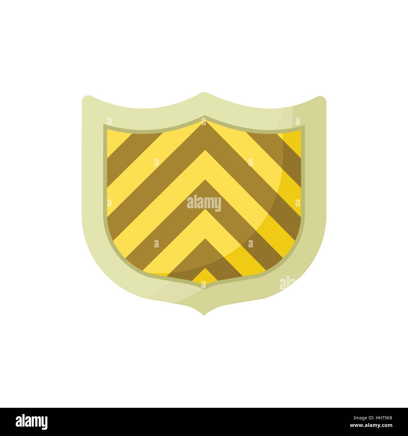 Striped shield icon, cartoon style Stock Vector Image & Art - Alamy