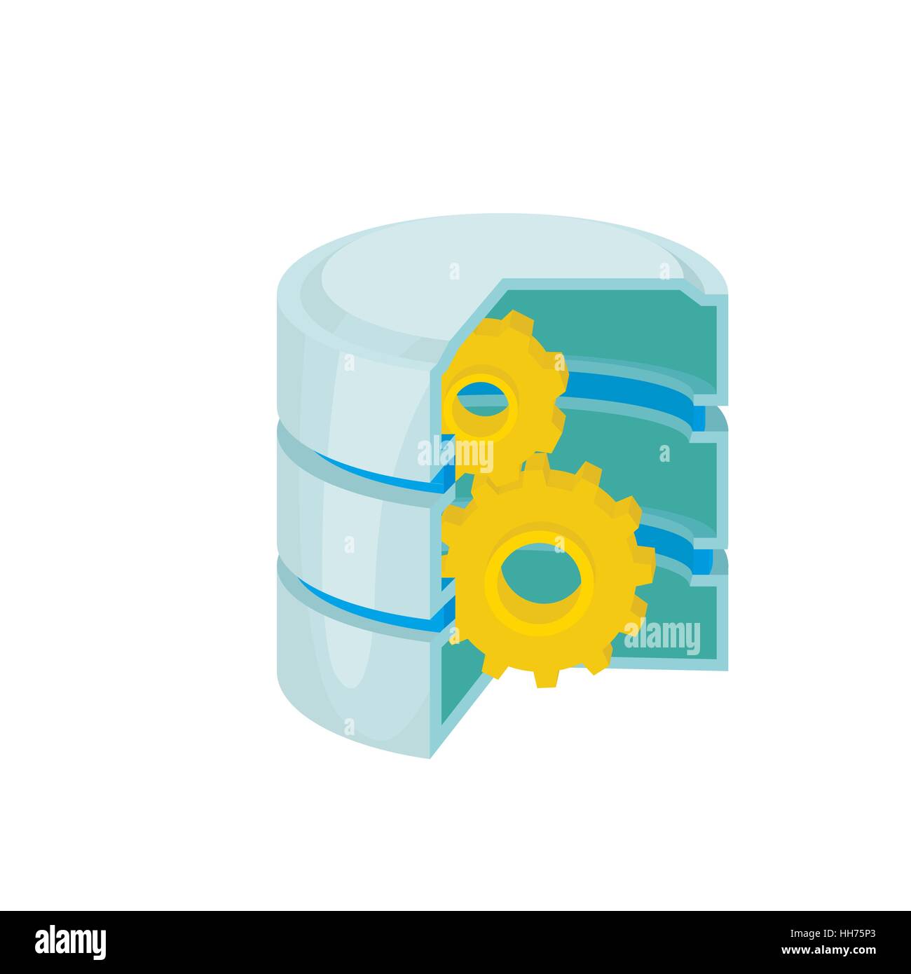 Database with gears icon, cartoon style Stock Vector Image & Art - Alamy