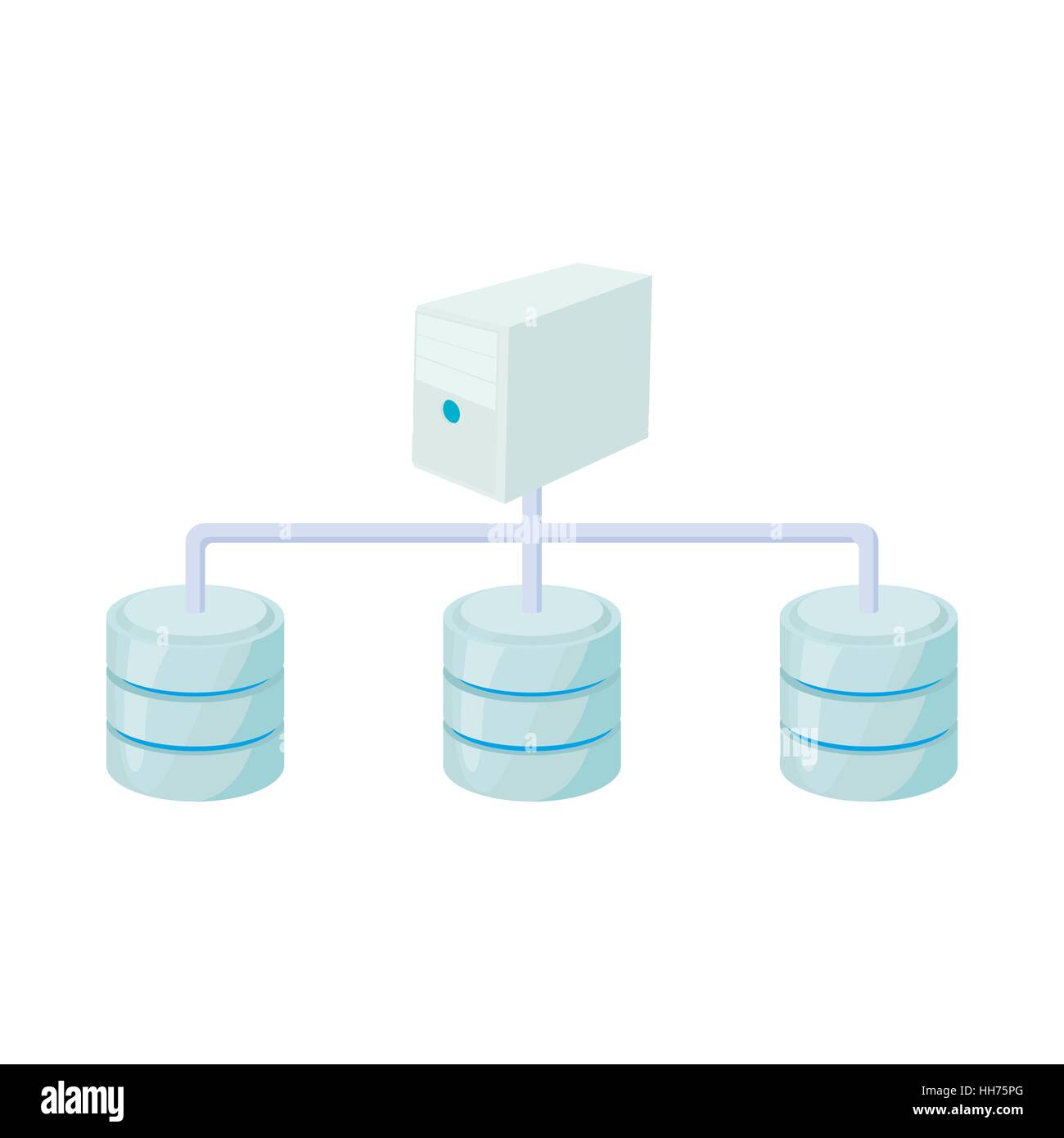 Computer network database icon, cartoon style Stock Vector Image & Art ...