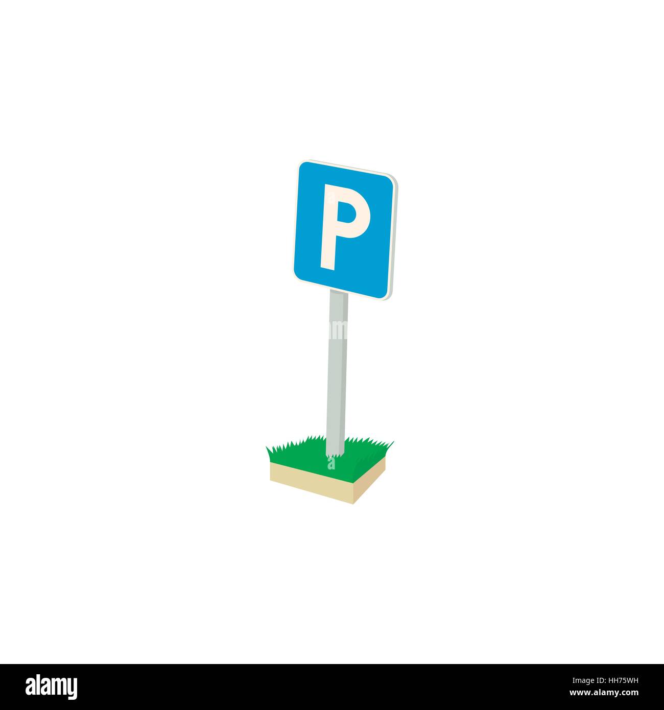Parking sign icon, cartoon style Stock Vector Image & Art - Alamy