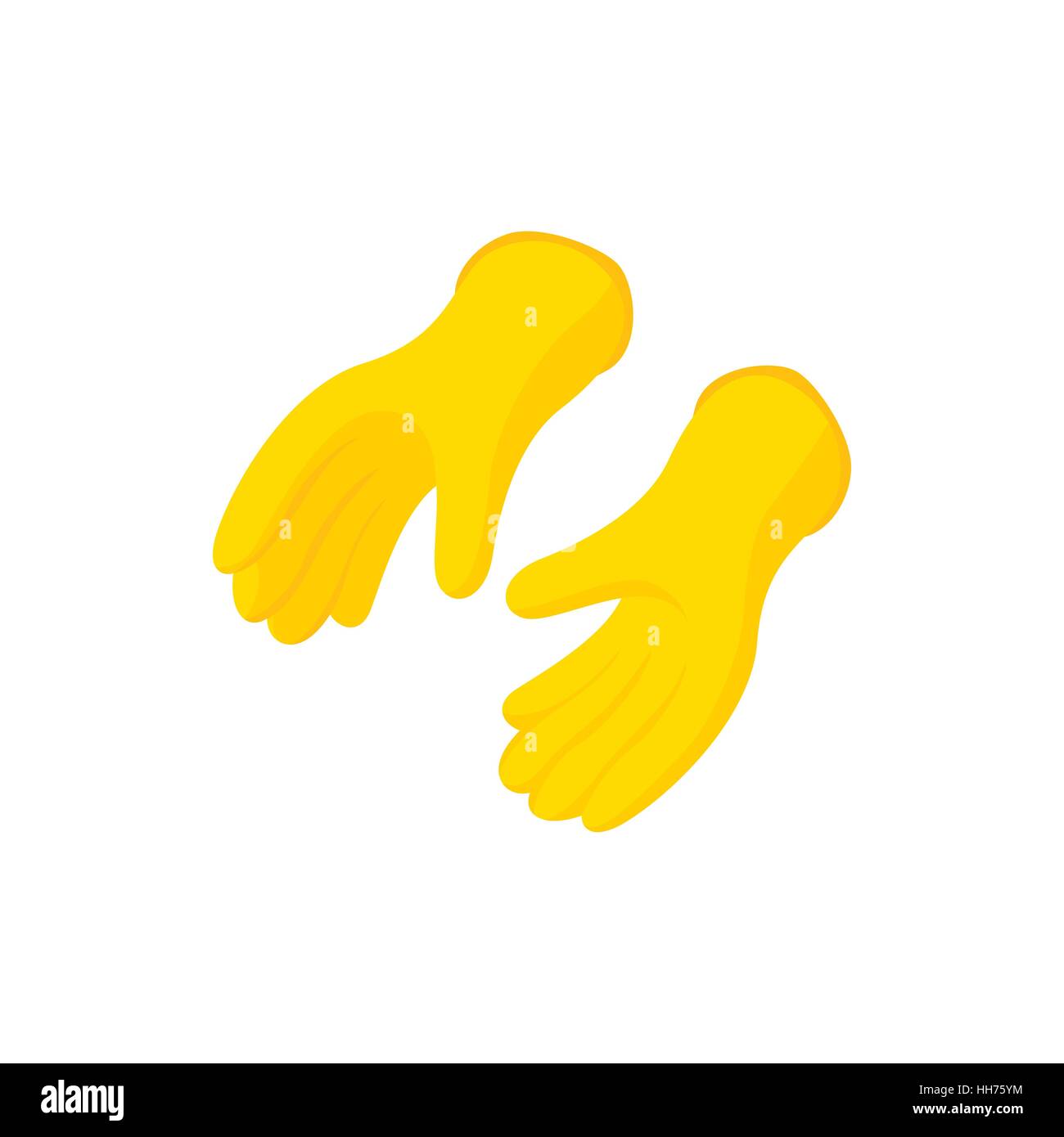 Yellow rubber gloves icon, cartoon style Stock Vector Image & Art - Alamy
