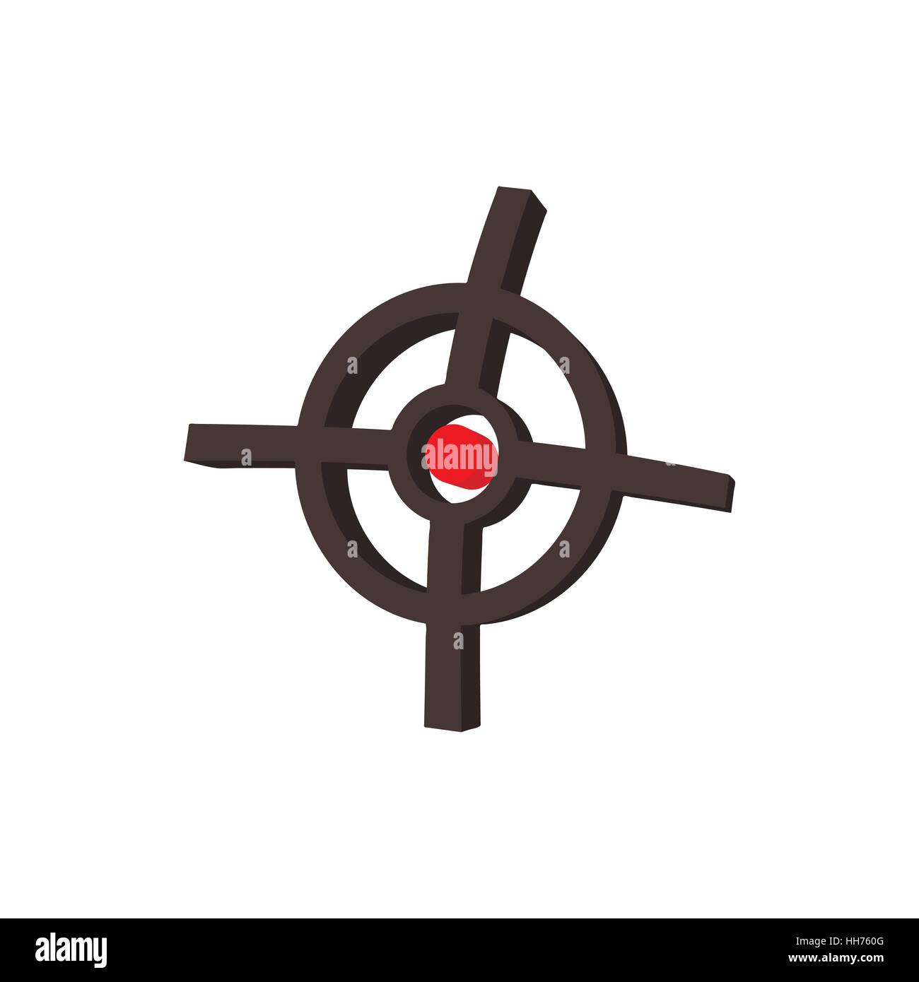 Polygraphic target icon, cartoon style Stock Vector Image & Art - Alamy