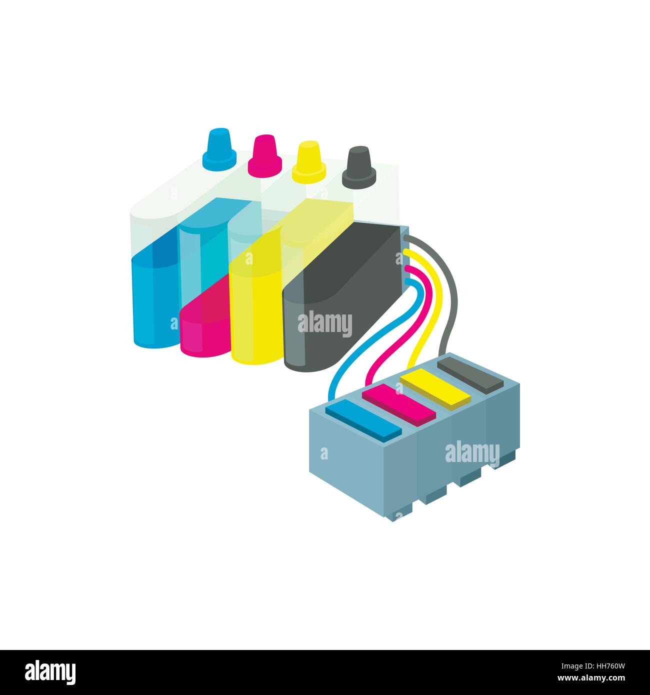 Cartridges colour inkjet printer icon Stock Vector Images - Alamy