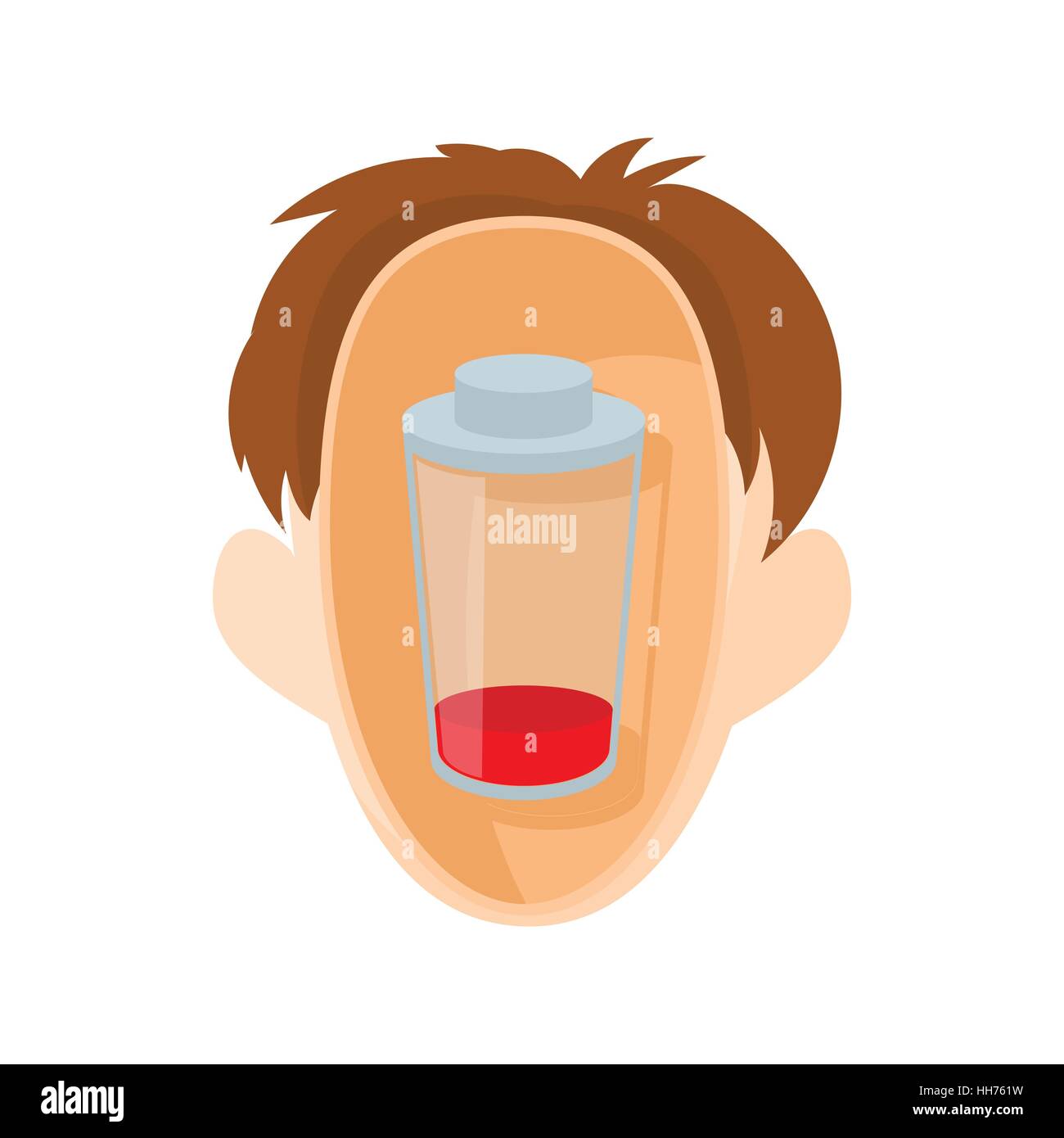 Sad businessman red cartoon Stock Vector Images - Alamy