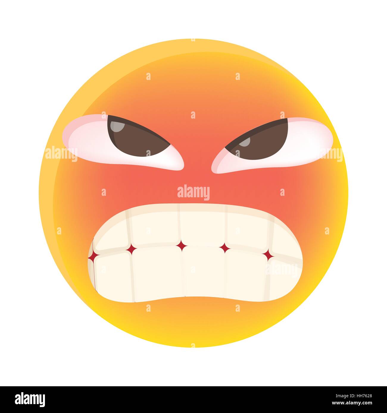 Angry emoticon icon, in cartoon style Stock Vector Image & Art - Alamy