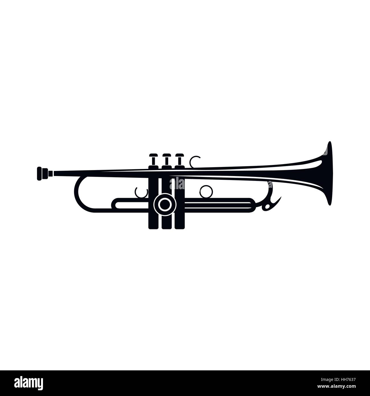 Trumpet icon, black simple style Stock Vector Image & Art - Alamy