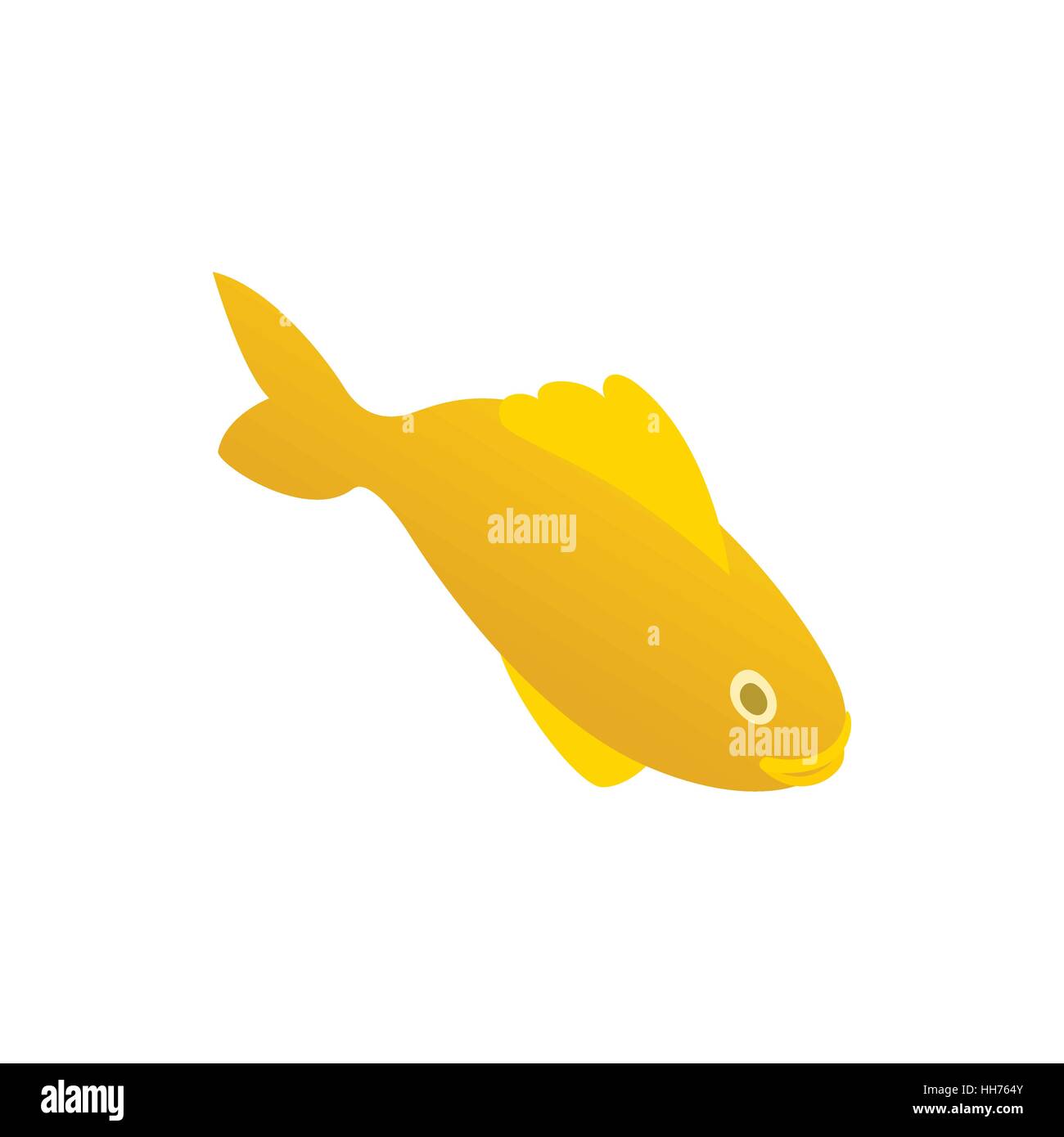 Yellow marine fish icon, isometric 3d style Stock Vector Image & Art ...